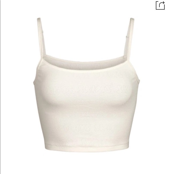 SKIMS | Tops | Skims Logo Ribbed Camisole In Bone | Poshmark
